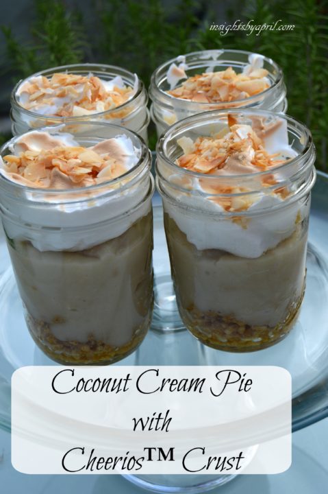 Coconut Cream pie with Cheerios Crust - Soccer Mom Life