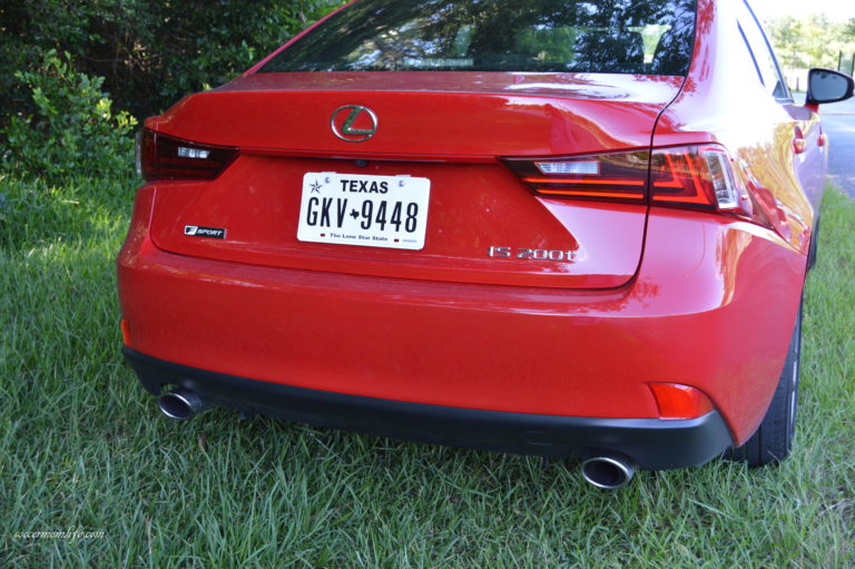 2016 Lexus IS 200t rear - Soccer Mom Life